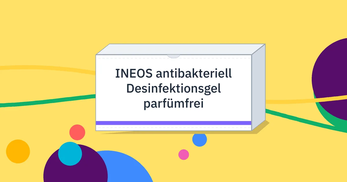 Symbolbild: Packung mit der Aufschrift INEOS antibakteriell Desinfektionsgel parfümfrei (PZN 19231185) – Verfügbarkeit und Bezug in Apotheken in Frankfurt am Main
