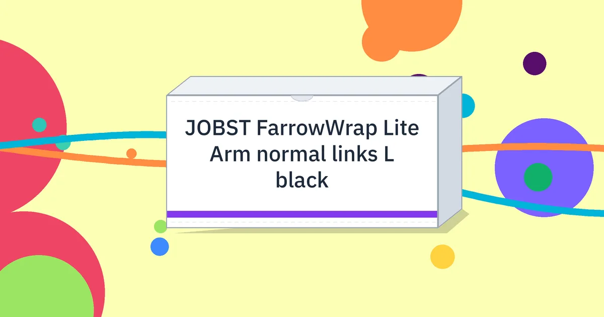 Symbolbild: Packung mit der Aufschrift JOBST FarrowWrap Lite Arm normal links L black (PZN 13870091) – Verfügbarkeit und Bezug in Apotheken in Frankfurt am Main