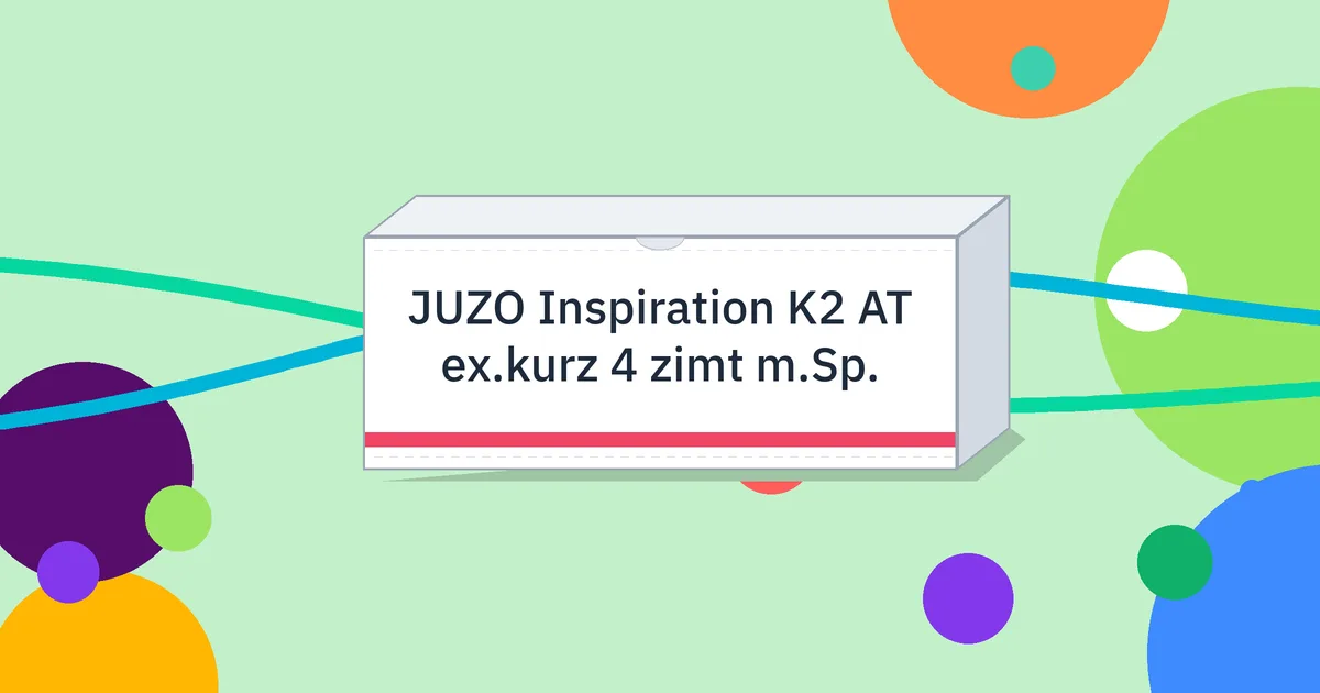Symbolbild: Packung mit der Aufschrift JUZO Inspiration K2 AT ex.kurz 4 zimt m.Sp. (PZN 14932291) – Verfügbarkeit und Bezug in Apotheken in Frankfurt am Main