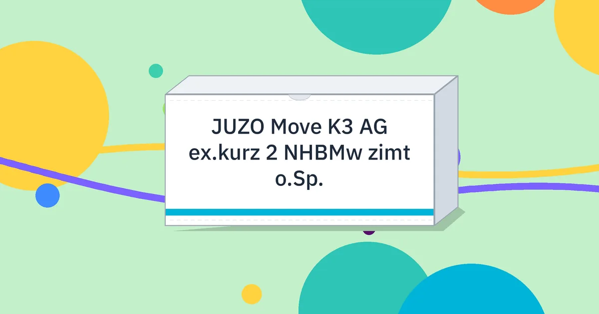 Symbolbild: Packung mit der Aufschrift JUZO Move K3 AG ex.kurz 2 NHBMw zimt o.Sp. (PZN 18584852) – Verfügbarkeit und Bezug in Apotheken in Frankfurt am Main