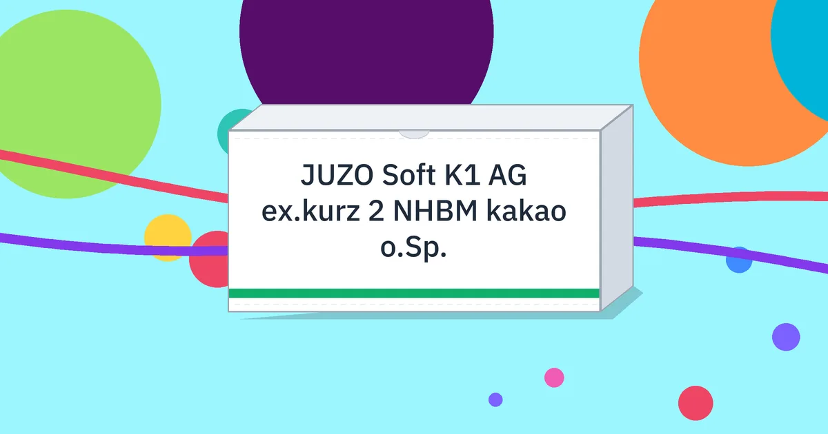 Symbolbild: Packung mit der Aufschrift JUZO Soft K1 AG ex.kurz 2 NHBM kakao o.Sp. (PZN 14996799) – Verfügbarkeit und Bezug in Apotheken in Frankfurt am Main