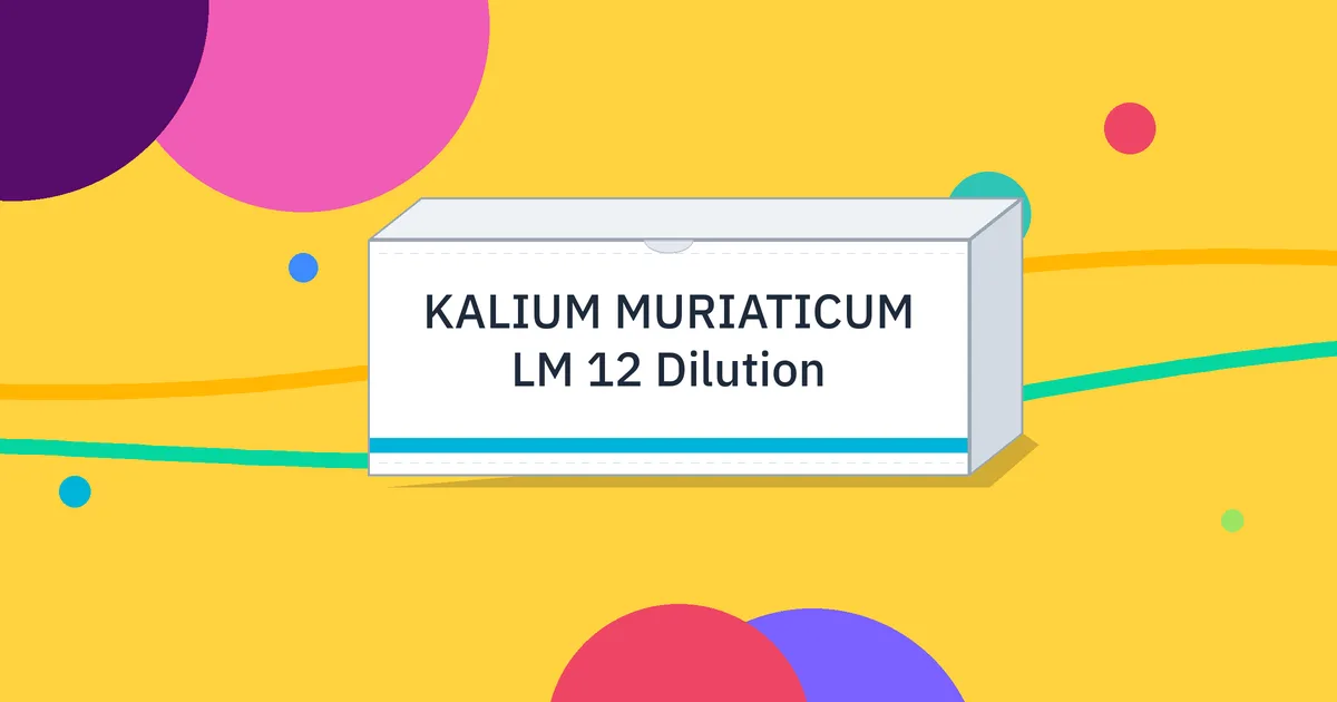 Symbolbild: Packung mit der Aufschrift KALIUM MURIATICUM LM 12 Dilution (PZN 09430736) – Verfügbarkeit und Bezug in Apotheken in Frankfurt am Main