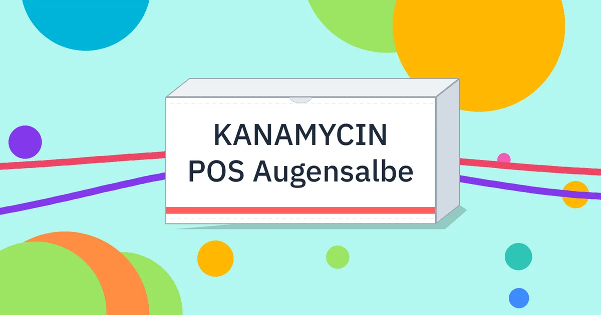 Symbolbild: Packung mit der Aufschrift KANAMYCIN POS Augensalbe (PZN 04421454) – Verfügbarkeit und Bezug in Apotheken in Frankfurt am Main