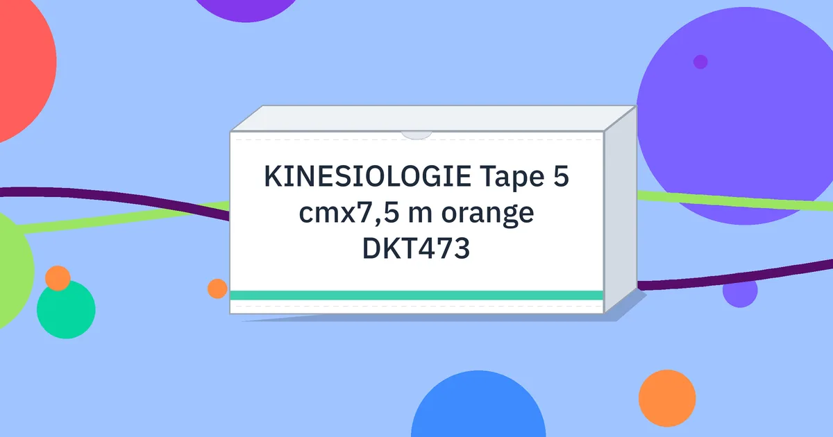 Symbolbild: Packung mit der Aufschrift KINESIOLOGIE Tape 5 cmx7,5 m orange DKT473 (PZN 17174939) – Verfügbarkeit und Bezug in Apotheken in Frankfurt am Main