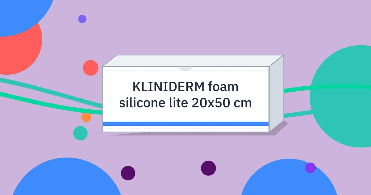 Symbolbild: Packung mit der Aufschrift KLINIDERM foam silicone lite 20x50 cm (PZN 15783491) – Verfügbarkeit und Bezug in Apotheken in Frankfurt am Main