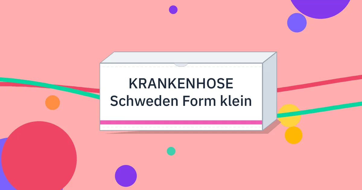 Symbolbild: Packung mit der Aufschrift KRANKENHOSE Schweden Form klein (PZN 01740928) – Verfügbarkeit und Bezug in Apotheken in Frankfurt am Main