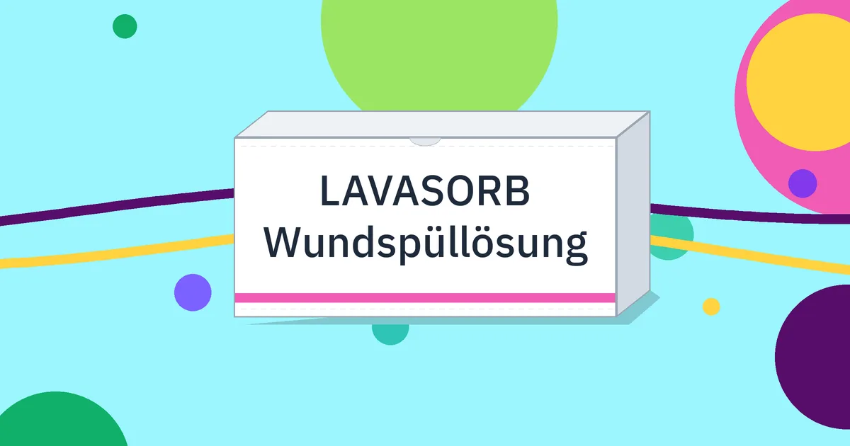 Symbolbild: Packung mit der Aufschrift LAVASORB Wundspüllösung (PZN 16169273) – Verfügbarkeit und Bezug in Apotheken in Frankfurt am Main