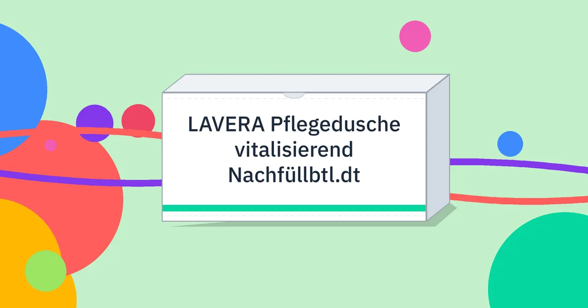 Symbolbild: Packung mit der Aufschrift LAVERA Pflegedusche vitalisierend Nachfüllbtl.dt (PZN 17566562) – Verfügbarkeit und Bezug in Apotheken in Frankfurt am Main
