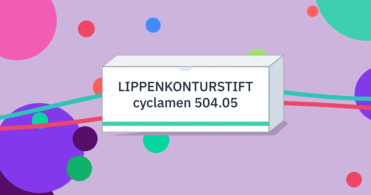 Symbolbild: Packung mit der Aufschrift LIPPENKONTURSTIFT cyclamen 504.05 (PZN 16731734) – Verfügbarkeit und Bezug in Apotheken in Frankfurt am Main
