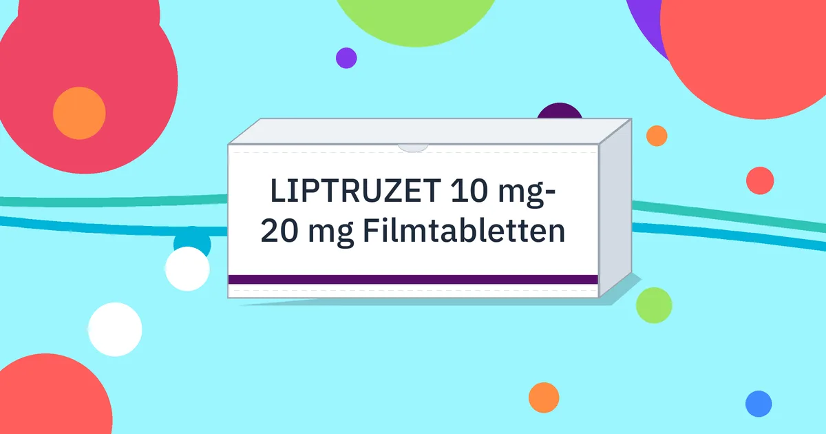 Symbolbild: Packung mit der Aufschrift LIPTRUZET 10 mg-20 mg Filmtabletten (PZN 16628769) – Verfügbarkeit und Bezug in Apotheken in Frankfurt am Main