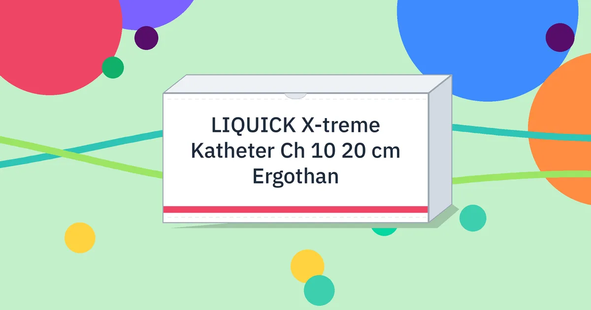 Symbolbild: Packung mit der Aufschrift LIQUICK X-treme Katheter Ch 10 20 cm Ergothan (PZN 12391170) – Verfügbarkeit und Bezug in Apotheken in Frankfurt am Main