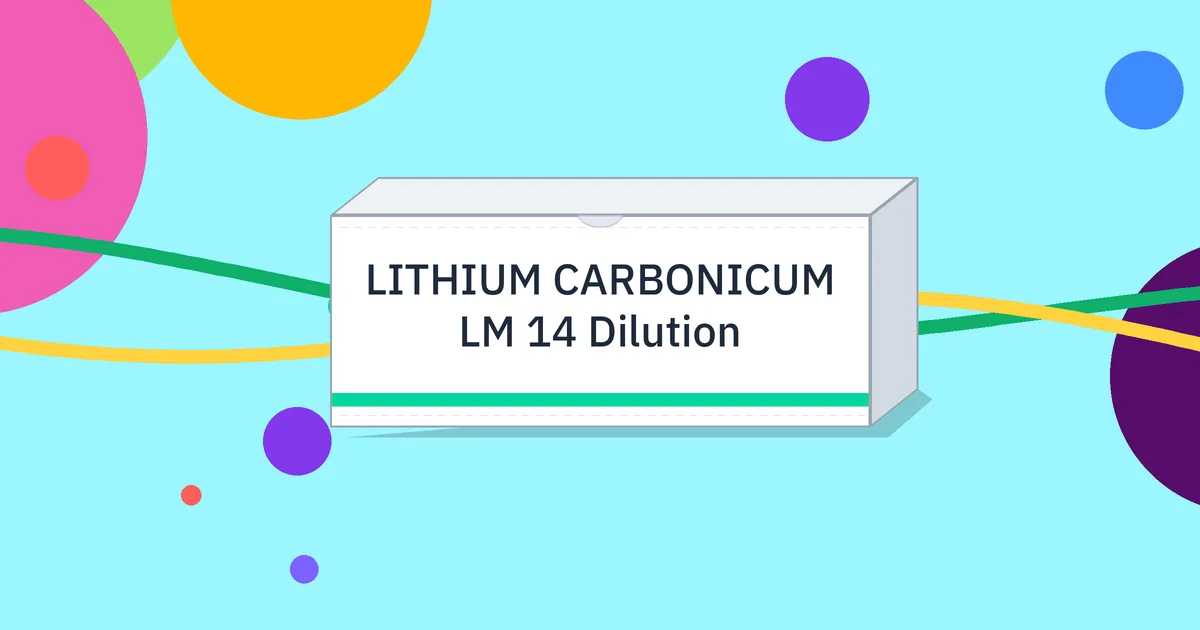 Symbolbild: Packung mit der Aufschrift LITHIUM CARBONICUM LM 14 Dilution (PZN 12931548) – Verfügbarkeit und Bezug in Apotheken in Frankfurt am Main