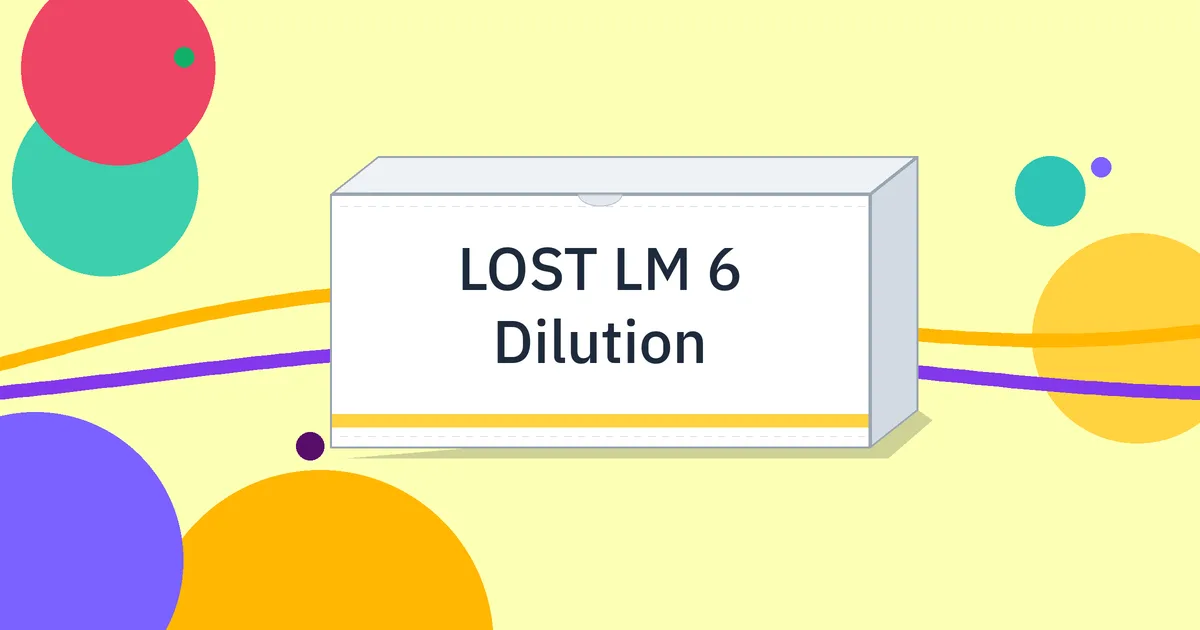 Symbolbild: Packung mit der Aufschrift LOST LM 6 Dilution (PZN 13536104) – Verfügbarkeit und Bezug in Apotheken in Frankfurt am Main