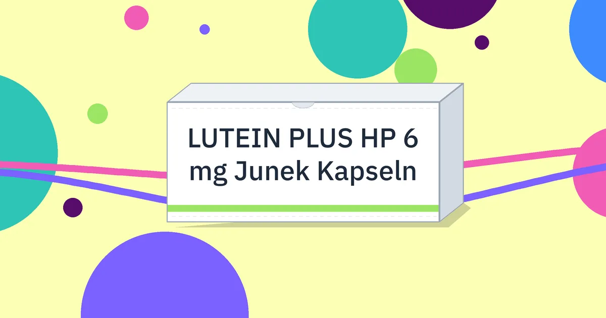 Symbolbild: Packung mit der Aufschrift LUTEIN PLUS HP 6 mg Junek Kapseln (PZN 00137408) – Verfügbarkeit und Bezug in Apotheken in Frankfurt am Main