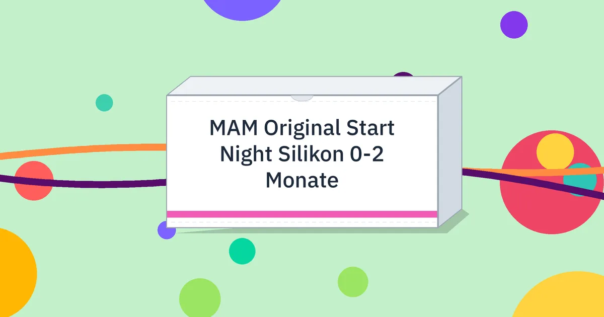 Symbolbild: Packung mit der Aufschrift MAM Original Start Night Silikon 0-2 Monate (PZN 19960369) – Verfügbarkeit und Bezug in Apotheken in Frankfurt am Main