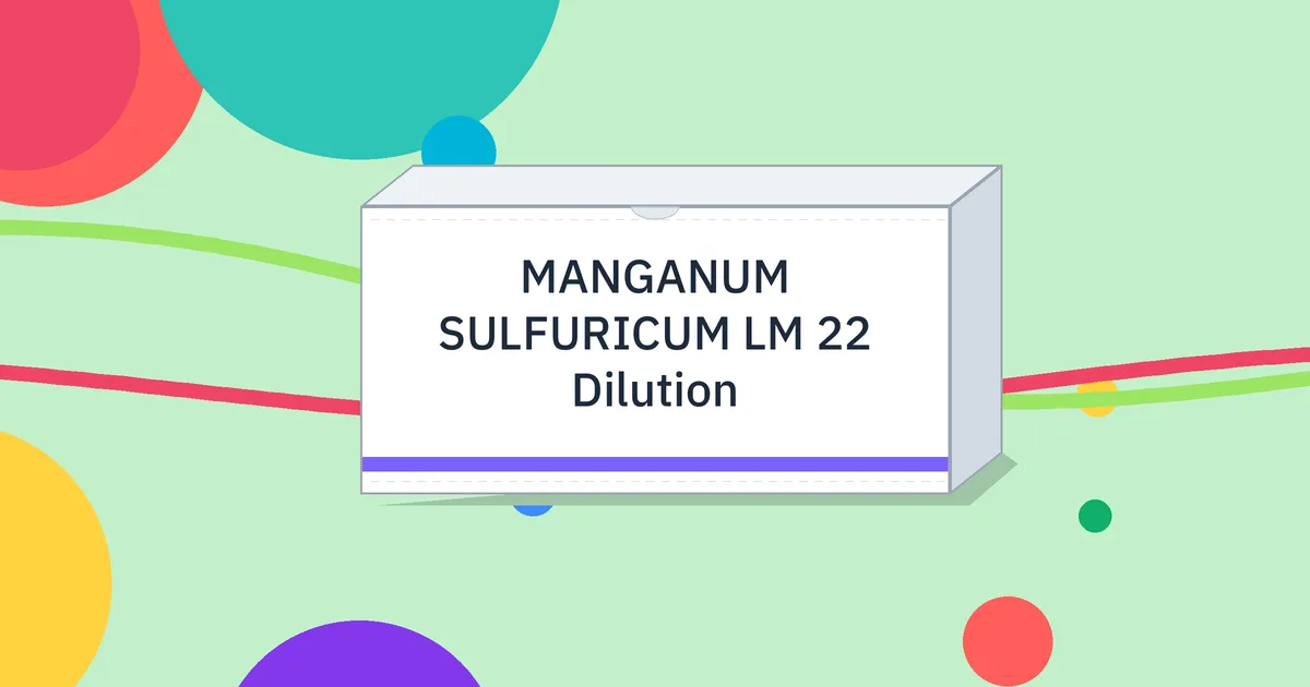 Symbolbild: Packung mit der Aufschrift MANGANUM SULFURICUM LM 22 Dilution (PZN 12946159) – Verfügbarkeit und Bezug in Apotheken in Frankfurt am Main