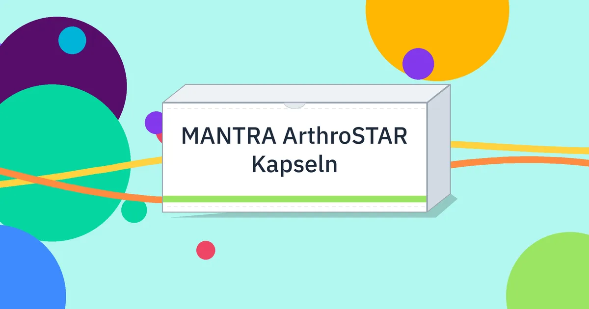 Symbolbild: Packung mit der Aufschrift MANTRA ArthroSTAR Kapseln (PZN 18232389) – Verfügbarkeit und Bezug in Apotheken in Frankfurt am Main