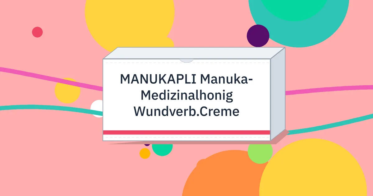 Symbolbild: Packung mit der Aufschrift MANUKAPLI Manuka-Medizinalhonig Wundverb.Creme (PZN 20935299) – Verfügbarkeit und Bezug in Apotheken in Frankfurt am Main