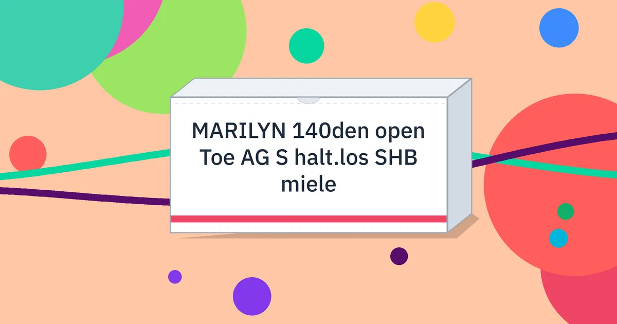 Symbolbild: Packung mit der Aufschrift MARILYN 140den open Toe AG S halt.los SHB miele (PZN 16187897) – Verfügbarkeit und Bezug in Apotheken in Frankfurt am Main