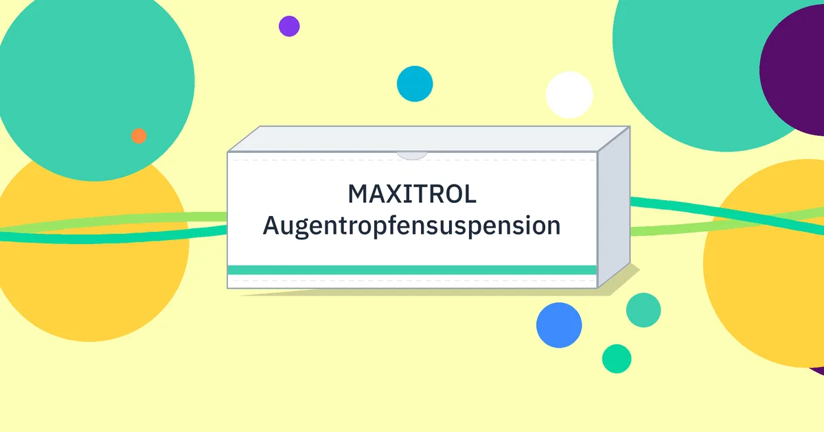 Symbolbild: Packung mit der Aufschrift MAXITROL Augentropfensuspension (PZN 02406255) – Verfügbarkeit und Bezug in Apotheken in Frankfurt am Main