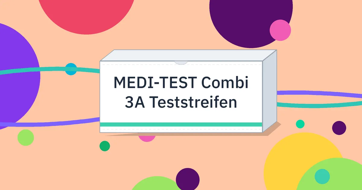 Symbolbild: Packung mit der Aufschrift MEDI-TEST Combi 3A Teststreifen (PZN 00516488) – Verfügbarkeit und Bezug in Apotheken in Frankfurt am Main
