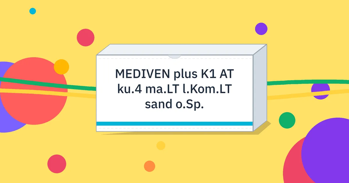 Symbolbild: Packung mit der Aufschrift MEDIVEN plus K1 AT ku.4 ma.LT l.Kom.LT sand o.Sp. (PZN 18943736) – Verfügbarkeit und Bezug in Apotheken in Frankfurt am Main