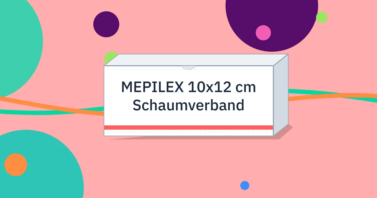 Symbolbild: Packung mit der Aufschrift MEPILEX 10x12 cm Schaumverband (PZN 11134198) – Verfügbarkeit und Bezug in Apotheken in Frankfurt am Main