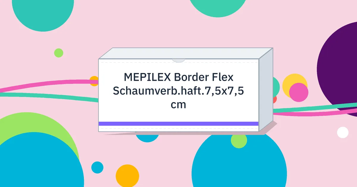 Symbolbild: Packung mit der Aufschrift MEPILEX Border Flex Schaumverb.haft.7,5x7,5 cm (PZN 19094110) – Verfügbarkeit und Bezug in Apotheken in Frankfurt am Main