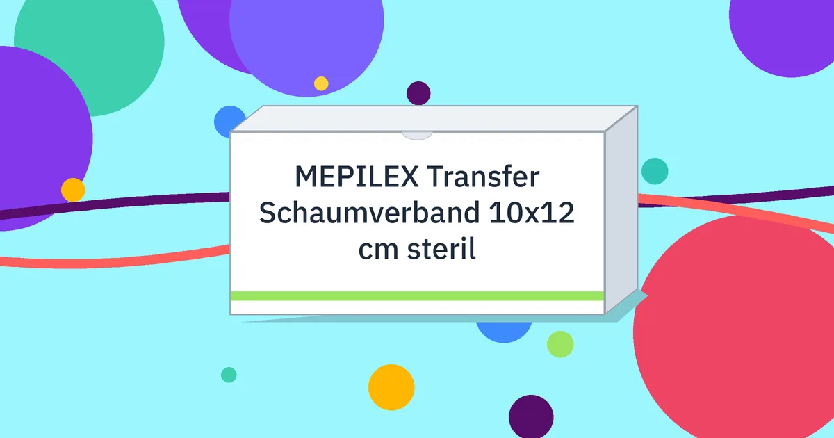 Symbolbild: Packung mit der Aufschrift MEPILEX Transfer Schaumverband 10x12 cm steril (PZN 04047932) – Verfügbarkeit und Bezug in Apotheken in Frankfurt am Main