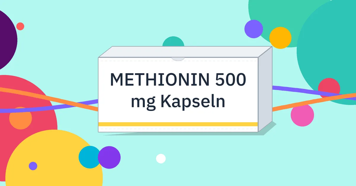 Symbolbild: Packung mit der Aufschrift METHIONIN 500 mg Kapseln (PZN 10940997) – Verfügbarkeit und Bezug in Apotheken in Frankfurt am Main