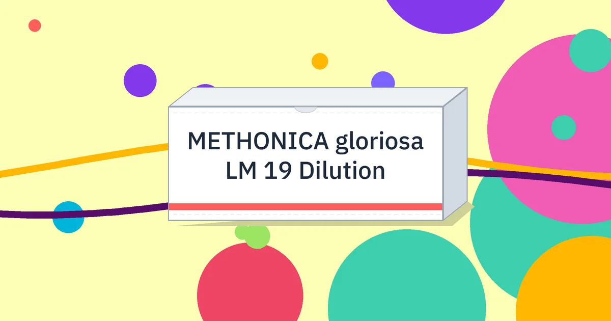 Symbolbild: Packung mit der Aufschrift METHONICA gloriosa LM 19 Dilution (PZN 13606655) – Verfügbarkeit und Bezug in Apotheken in Frankfurt am Main