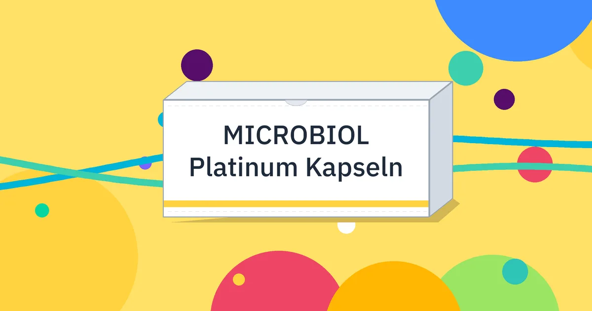 Symbolbild: Packung mit der Aufschrift MICROBIOL Platinum Kapseln (PZN 17965517) – Verfügbarkeit und Bezug in Apotheken in Frankfurt am Main