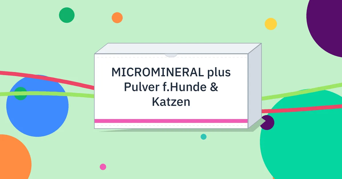 Symbolbild: Packung mit der Aufschrift MICROMINERAL plus Pulver f.Hunde & Katzen (PZN 13660063) – Verfügbarkeit und Bezug in Apotheken in Frankfurt am Main