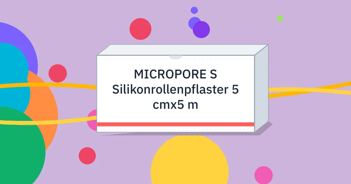 Symbolbild: Packung mit der Aufschrift MICROPORE S Silikonrollenpflaster 5 cmx5 m (PZN 17902735) – Verfügbarkeit und Bezug in Apotheken in Frankfurt am Main