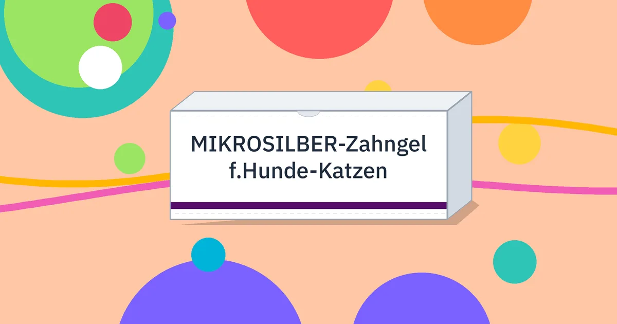 Symbolbild: Packung mit der Aufschrift MIKROSILBER-Zahngel f.Hunde-Katzen (PZN 14221236) – Verfügbarkeit und Bezug in Apotheken in Frankfurt am Main