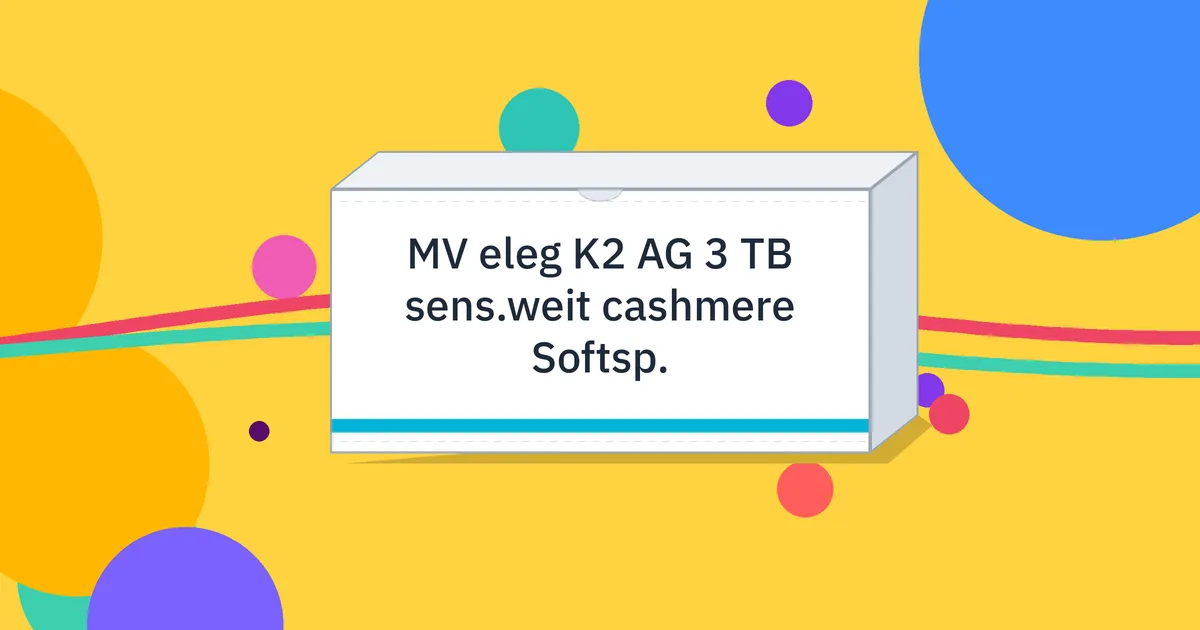 Symbolbild: Packung mit der Aufschrift MV eleg K2 AG 3 TB sens.weit cashmere Softsp. (PZN 14679165) – Verfügbarkeit und Bezug in Apotheken in Frankfurt am Main