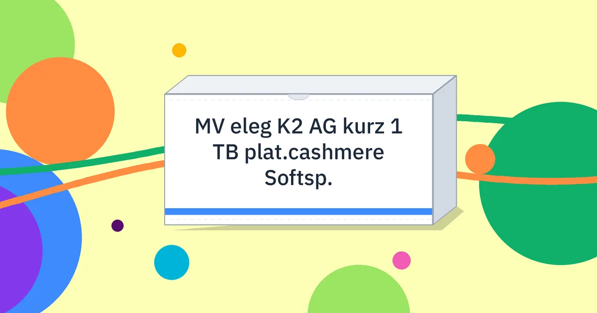 Symbolbild: Packung mit der Aufschrift MV eleg K2 AG kurz 1 TB plat.cashmere Softsp. (PZN 14672654) – Verfügbarkeit und Bezug in Apotheken in Frankfurt am Main