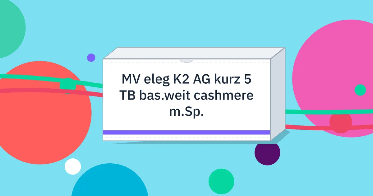 Symbolbild: Packung mit der Aufschrift MV eleg K2 AG kurz 5 TB bas.weit cashmere m.Sp. (PZN 14676209) – Verfügbarkeit und Bezug in Apotheken in Frankfurt am Main