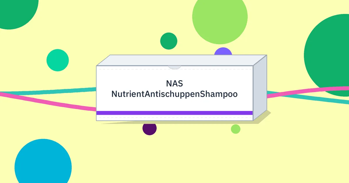 Symbolbild: Packung mit der Aufschrift NAS NutrientAntischuppenShampoo (PZN 01329162) – Verfügbarkeit und Bezug in Apotheken in Frankfurt am Main