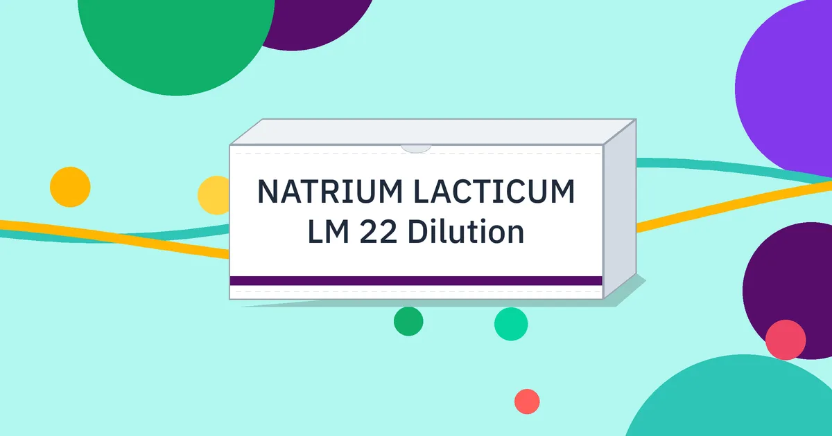 Symbolbild: Packung mit der Aufschrift NATRIUM LACTICUM LM 22 Dilution (PZN 12964938) – Verfügbarkeit und Bezug in Apotheken in Frankfurt am Main