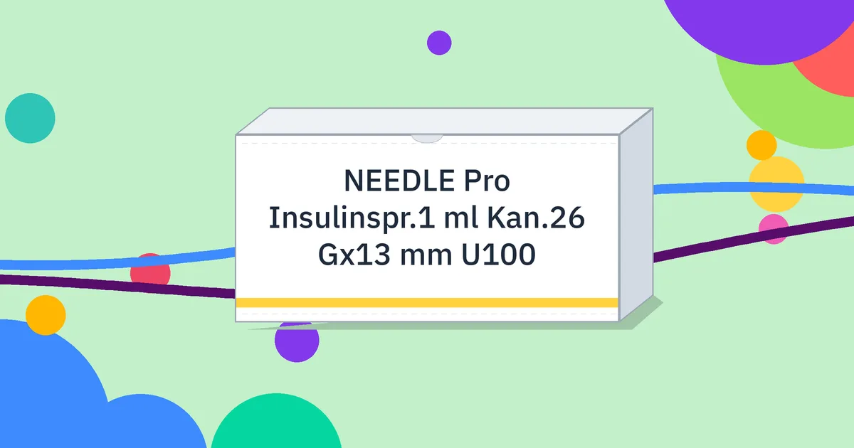 Symbolbild: Packung mit der Aufschrift NEEDLE Pro Insulinspr.1 ml Kan.26 Gx13 mm U100 (PZN 06447423) – Verfügbarkeit und Bezug in Apotheken in Frankfurt am Main
