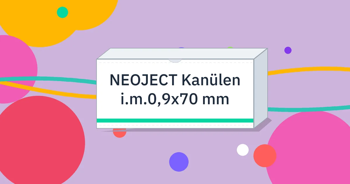 Symbolbild: Packung mit der Aufschrift NEOJECT Kanülen i.m.0,9x70 mm (PZN 03527647) – Verfügbarkeit und Bezug in Apotheken in Frankfurt am Main