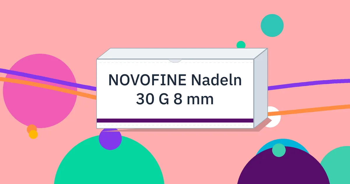Symbolbild: Packung mit der Aufschrift NOVOFINE Nadeln 30 G 8 mm (PZN 19132508) – Verfügbarkeit und Bezug in Apotheken in Frankfurt am Main