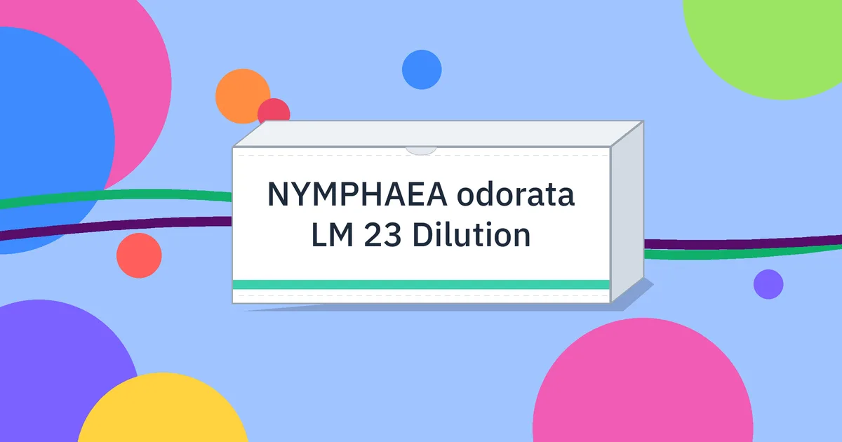 Symbolbild: Packung mit der Aufschrift NYMPHAEA odorata LM 23 Dilution (PZN 13621554) – Verfügbarkeit und Bezug in Apotheken in Frankfurt am Main