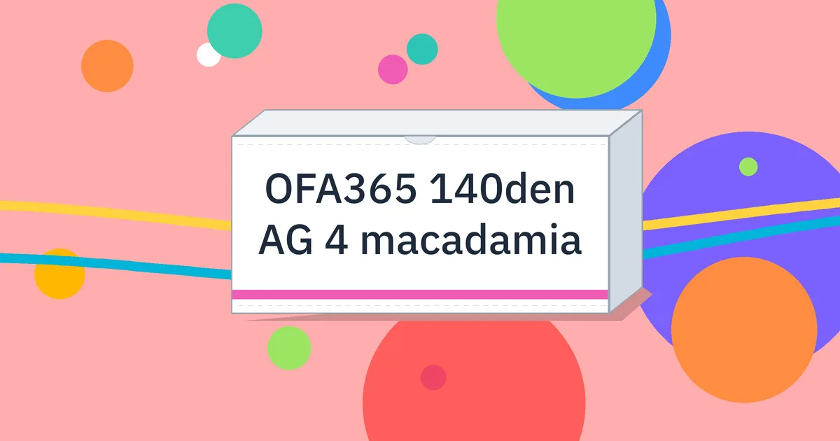 Symbolbild: Packung mit der Aufschrift OFA365 140den AG 4 macadamia (PZN 16723019) – Verfügbarkeit und Bezug in Apotheken in Frankfurt am Main