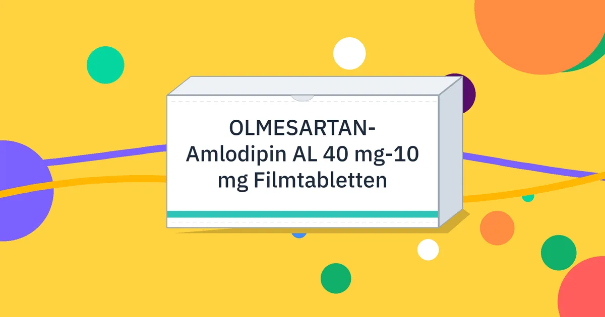 Symbolbild: Packung mit der Aufschrift OLMESARTAN-Amlodipin AL 40 mg-10 mg Filmtabletten (PZN 13878402) – Verfügbarkeit und Bezug in Apotheken in Frankfurt am Main