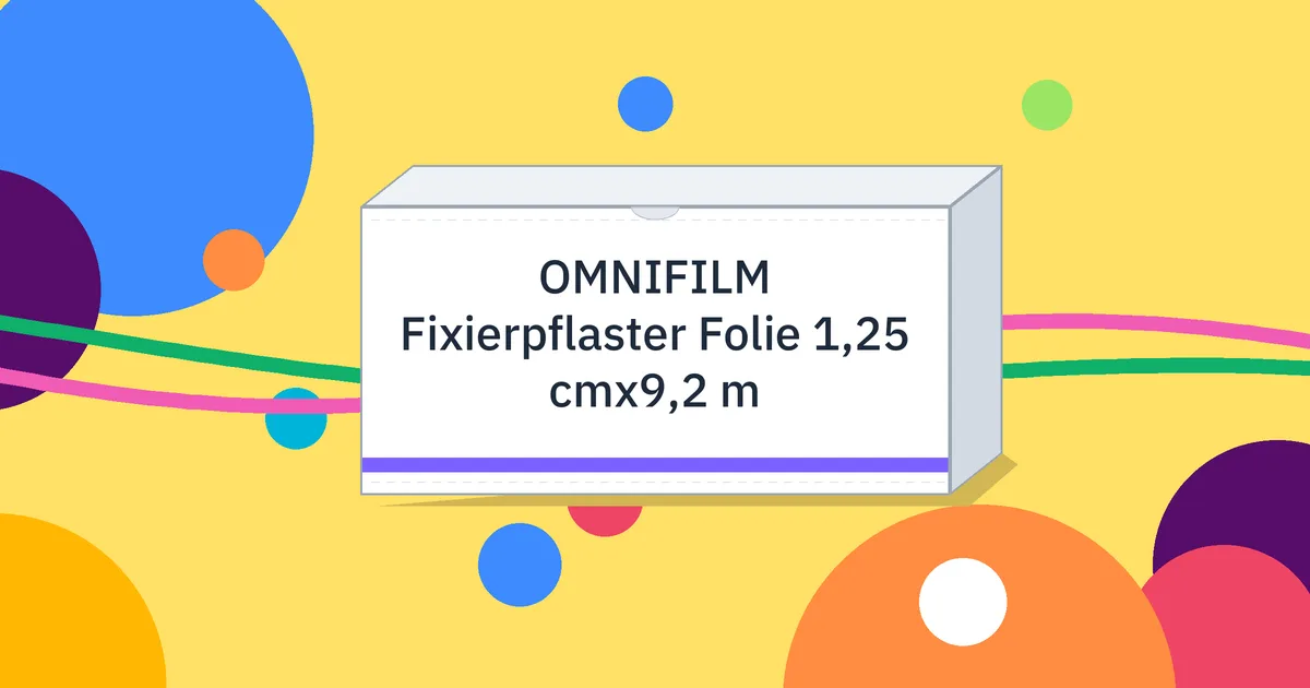 Symbolbild: Packung mit der Aufschrift OMNIFILM Fixierpflaster Folie 1,25 cmx9,2 m (PZN 00713510) – Verfügbarkeit und Bezug in Apotheken in Frankfurt am Main