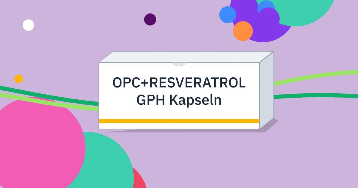 Symbolbild: Packung mit der Aufschrift OPC+RESVERATROL GPH Kapseln (PZN 07011521) – Verfügbarkeit und Bezug in Apotheken in Frankfurt am Main