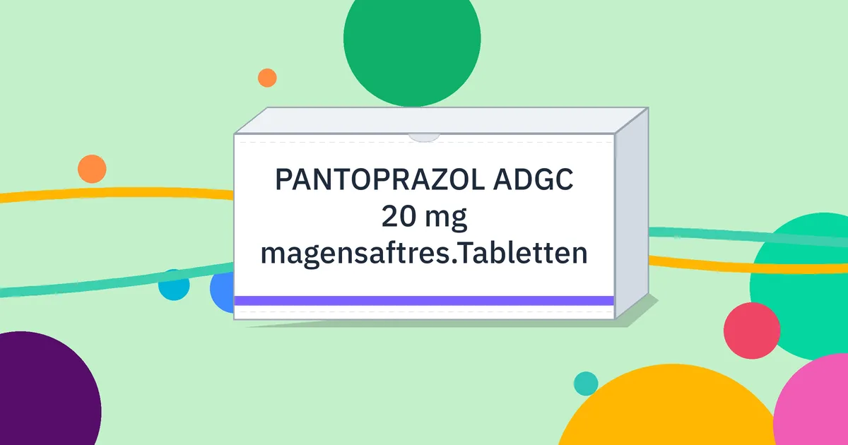 Symbolbild: Packung mit der Aufschrift PANTOPRAZOL ADGC 20 mg magensaftres.Tabletten (PZN 08998392) – Verfügbarkeit und Bezug in Apotheken in Frankfurt am Main