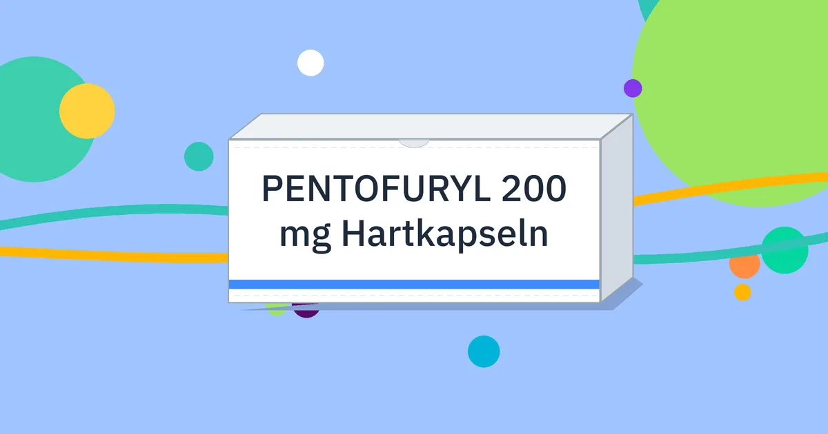 Symbolbild: Packung mit der Aufschrift PENTOFURYL 200 mg Hartkapseln (PZN 12587074) – Verfügbarkeit und Bezug in Apotheken in Frankfurt am Main